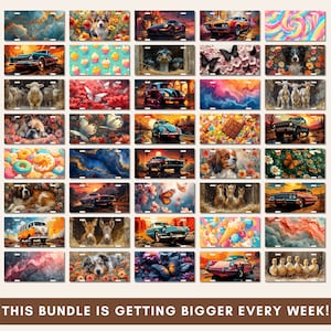 Mega Bundle License Plate Sublimation Designs Bundle, License Plate PNG ...