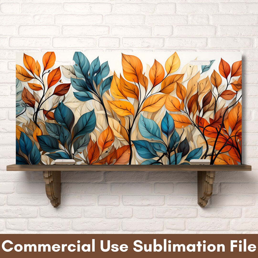 Fall PNG Designs License Plate Sublimation Designs, Fall PNG ...