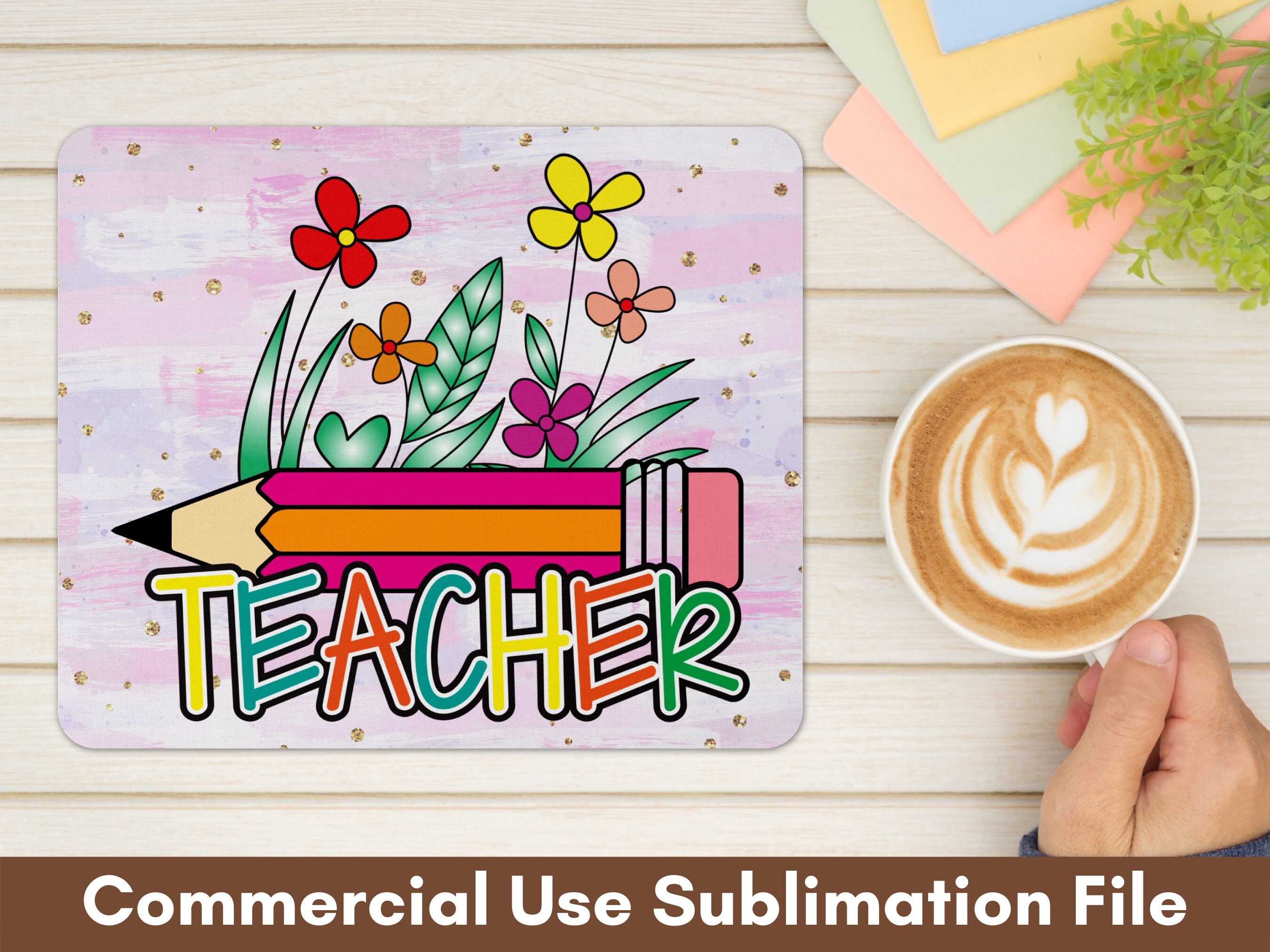Teacher PNG Sublimation Files Teacher Mouse Pad Sublimation Designs ...