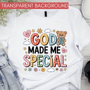 Christian PNG, Sublimation God Made Me Special Cut File Little Boys ...