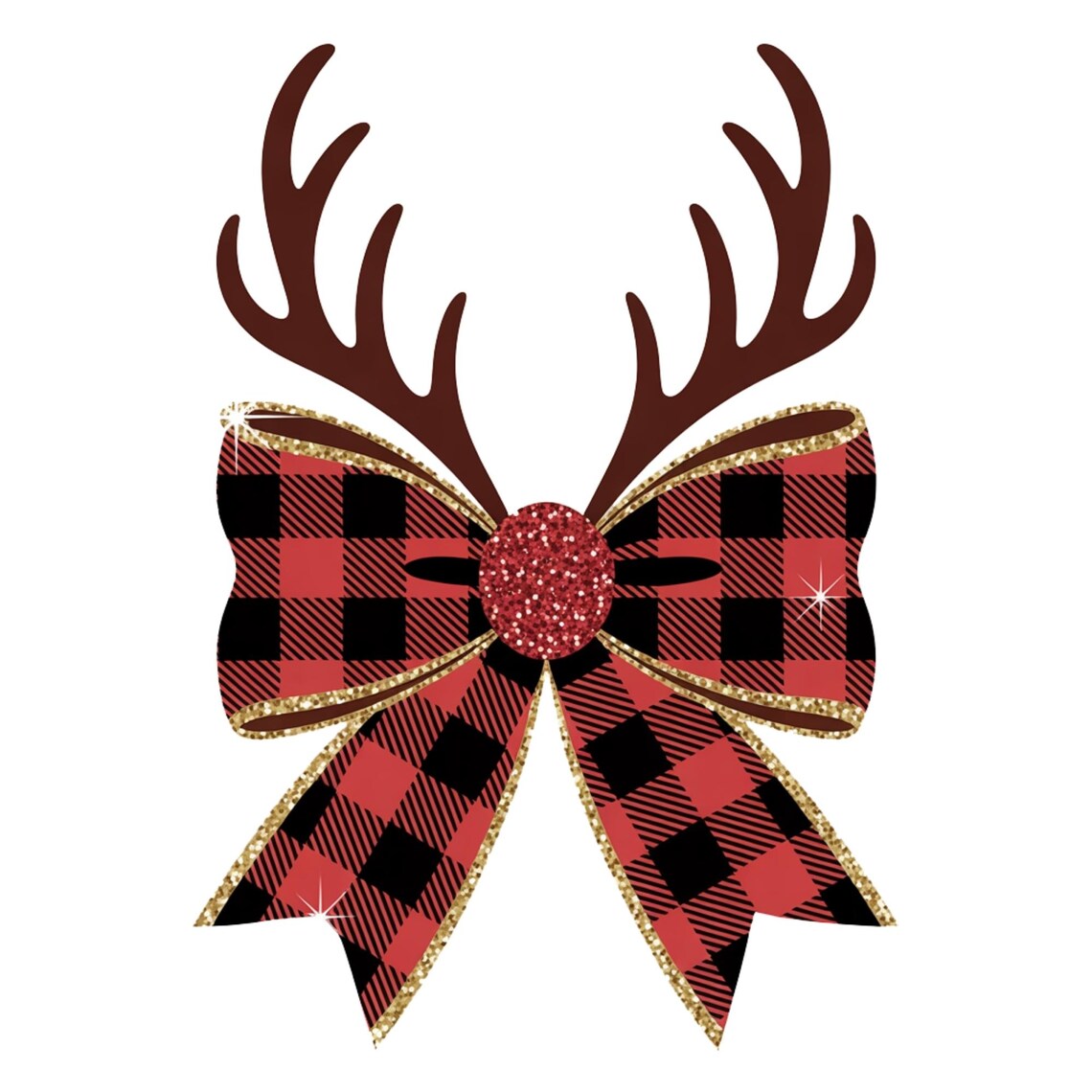 Christmas Coquette Bow PNG, Coquette Christmas PNG, Reindeer Bow PNG ...