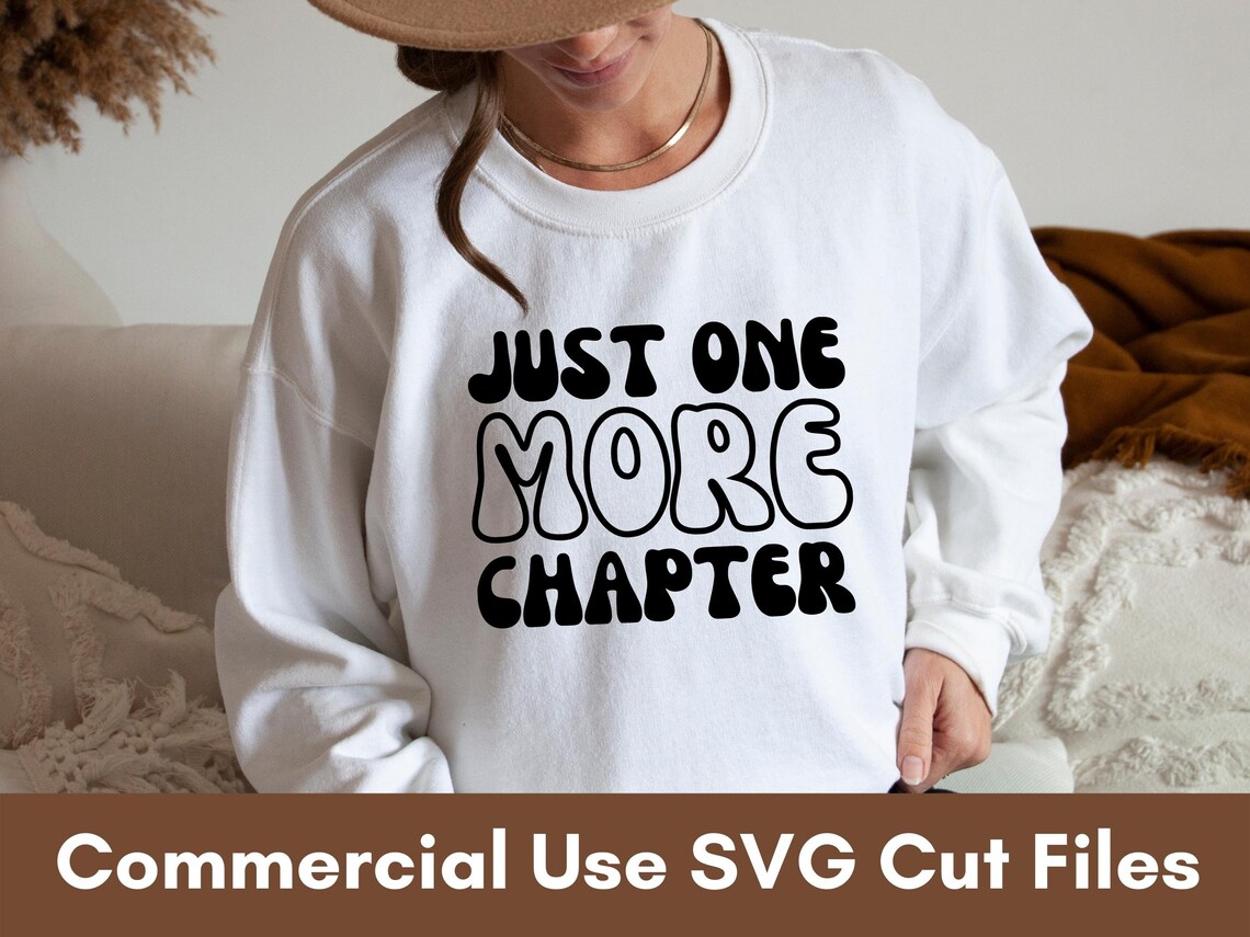 Just One More Chapter SVG Reading SVG Book Reading SVG Book - Etsy