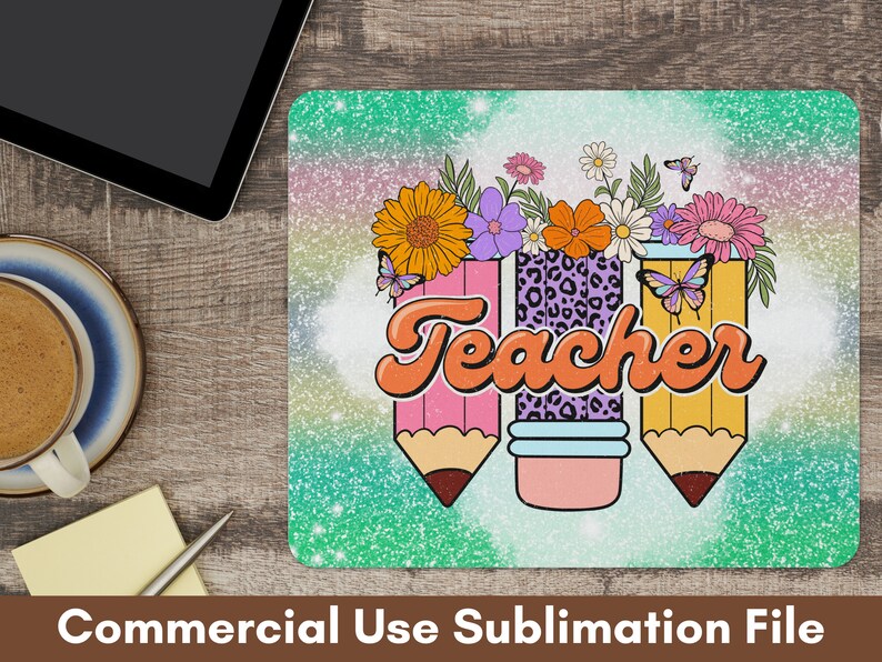 Teacher PNG Sublimation Files Teacher Mouse Pad Sublimation Designs ...