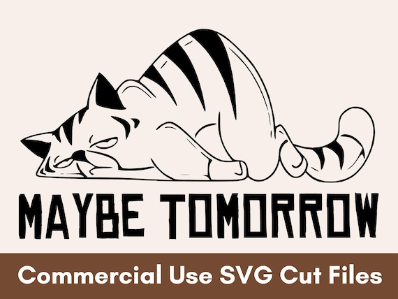 Lazy Cat SVG Cute Cat SVG Files Kitty SVG Cat Face Svg - Etsy