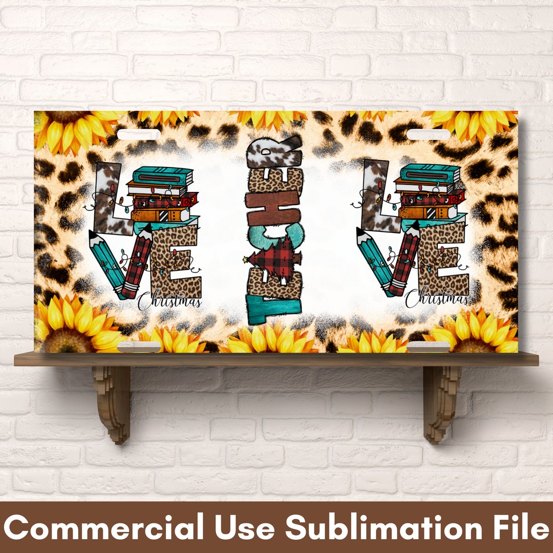 Western Teacher PNG License Plate Sublimation Design, Teacher Digital ...