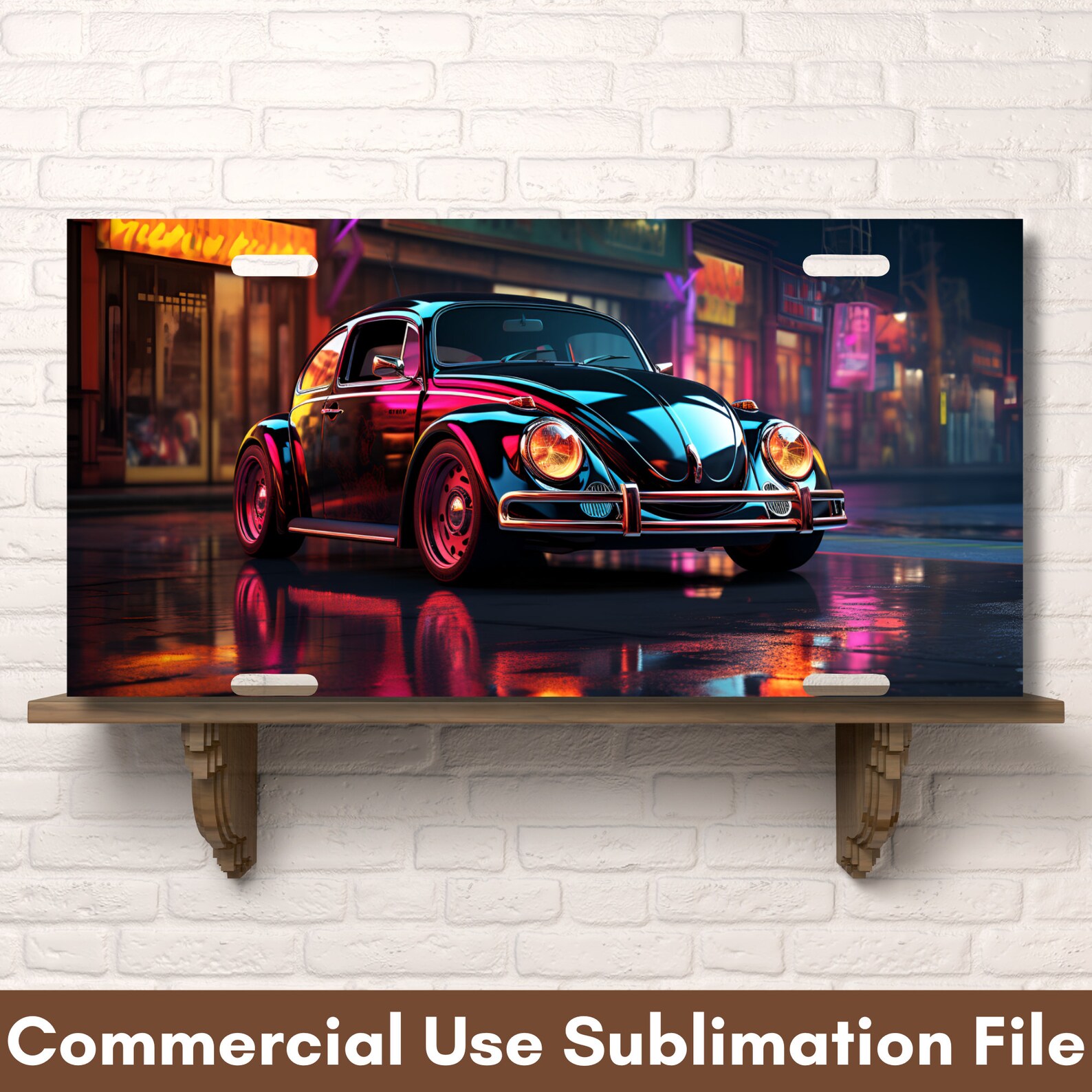 Synthwave Cars PNG for Sublimation Bundle License Plate Sublimation ...