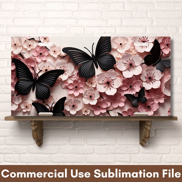 Floral License Plate - Etsy