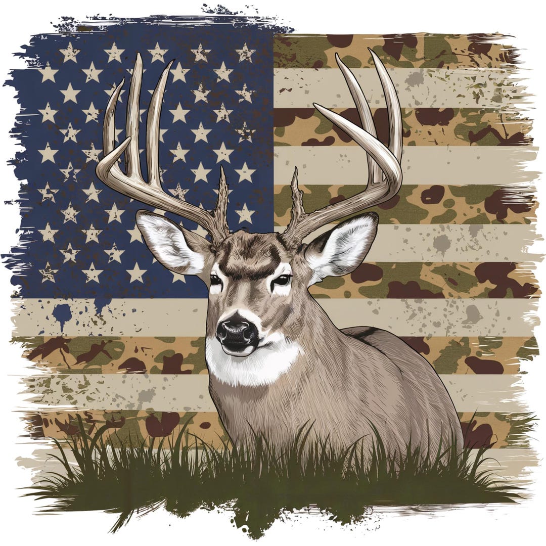 Camo American Deer PNG, Whitetail Buck PNG, Commercial Use Deer Hunting ...