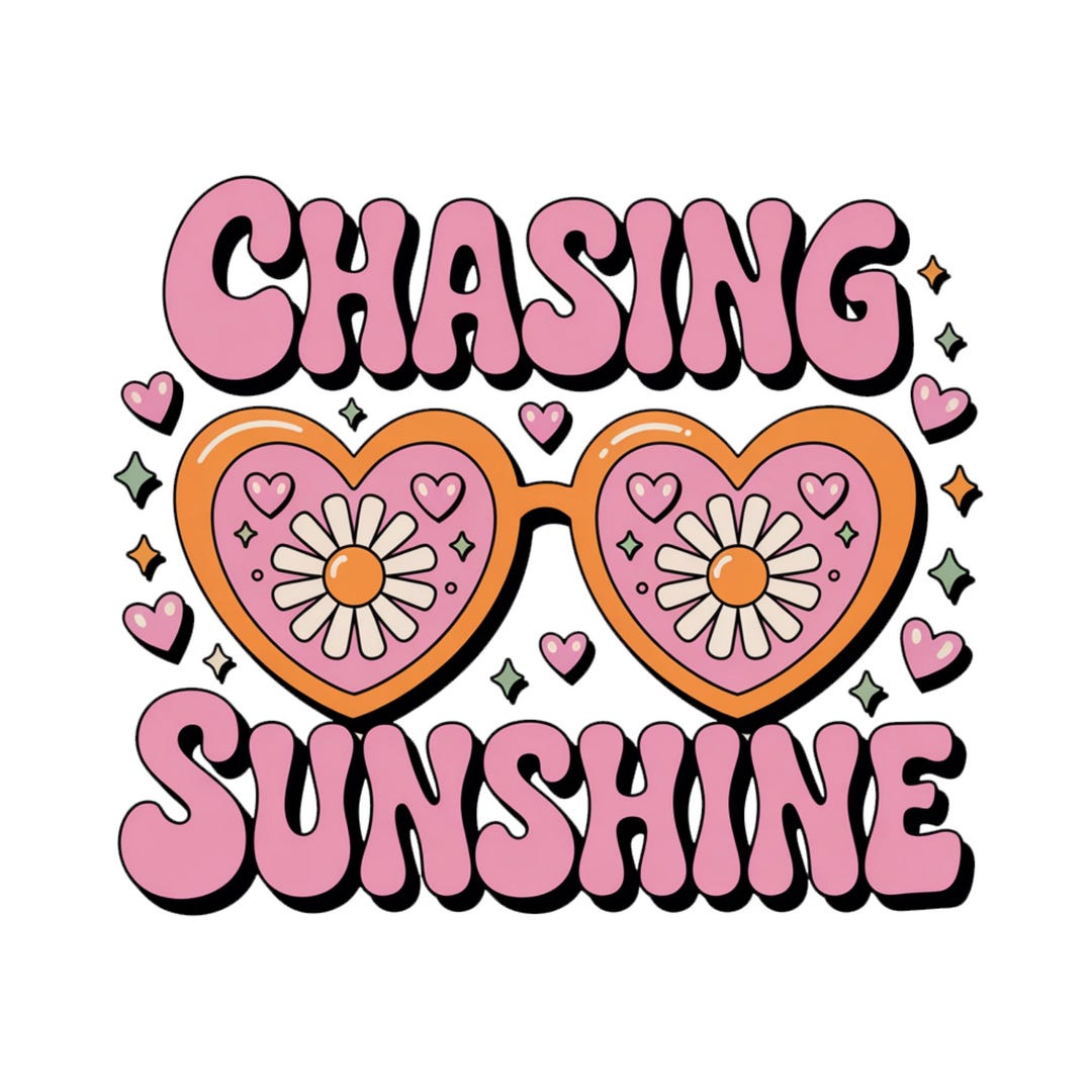 Chasing Sunshine PNG, Summer Design for Shirts, Preppy PNG Designs ...