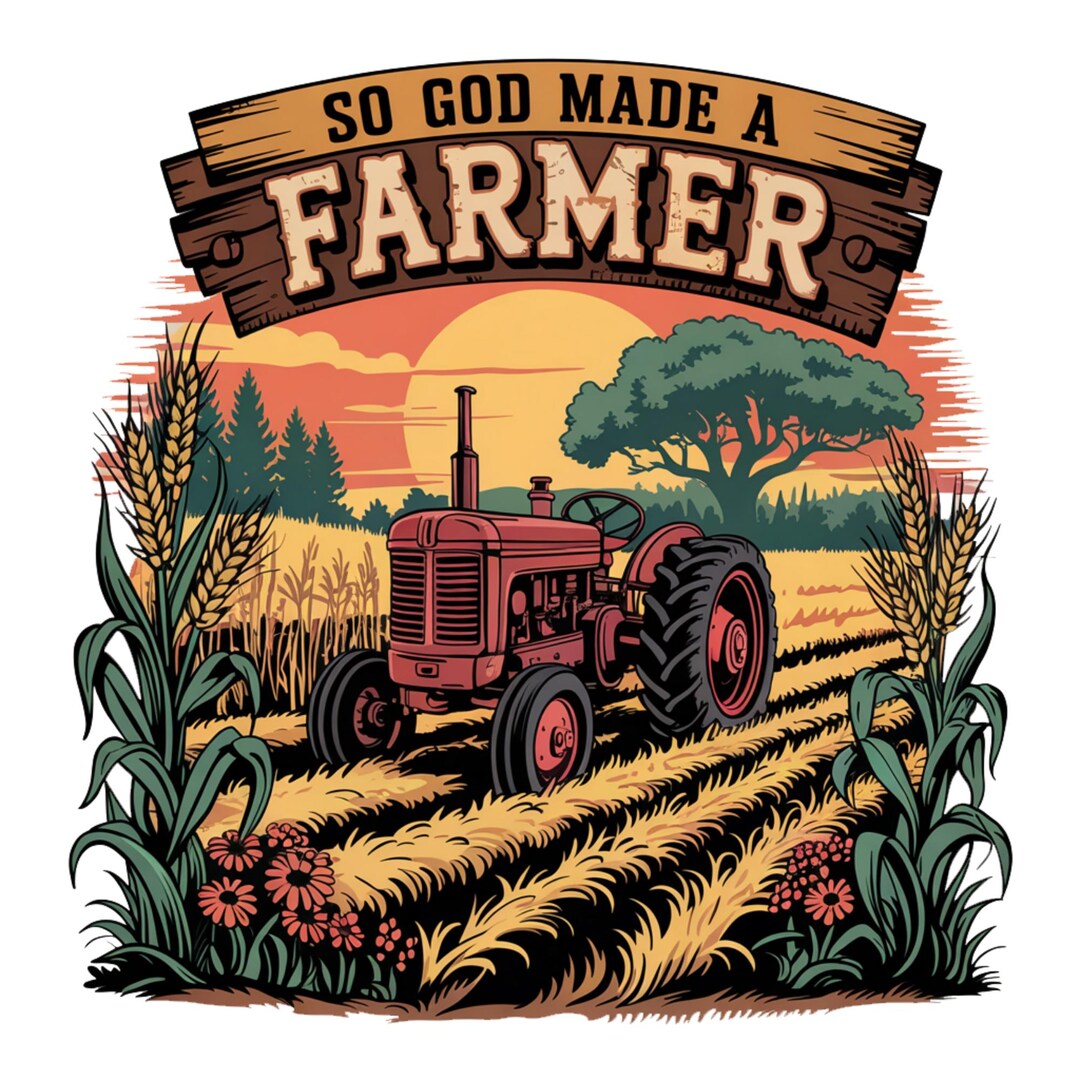 Farm PNG so God Made A Farmer Tshirt Designs Boho Flower DTF Designs ...