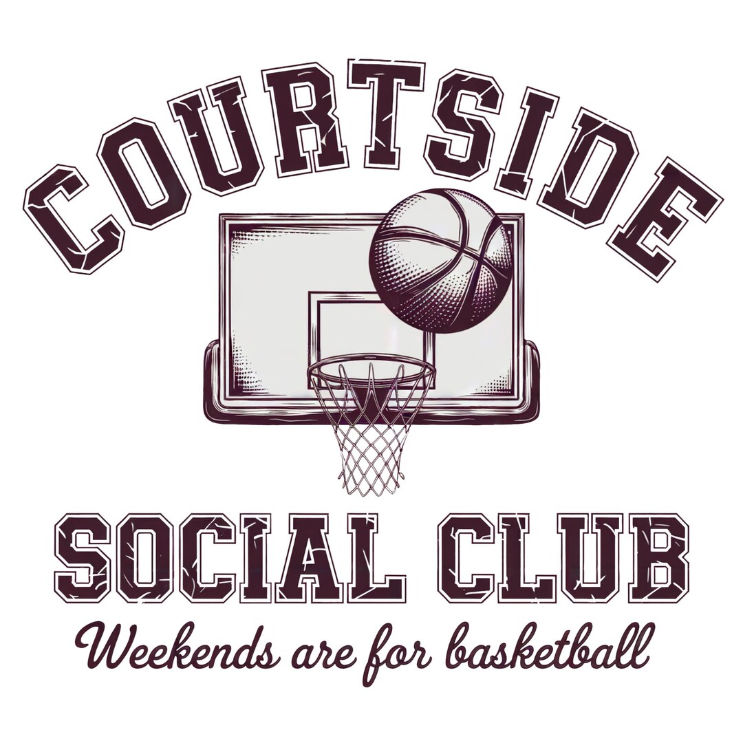 Basketball Mom PNG Design, Courtside Social Club PNG, Basketball PNG, Basketball Season Png ...