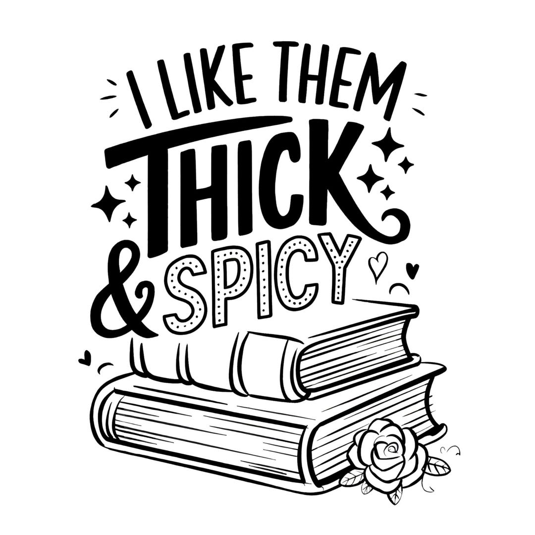 Spicy Book PNG, Booktrovert PNG, Book Quotes PNG, Floral Book Lover Png ...