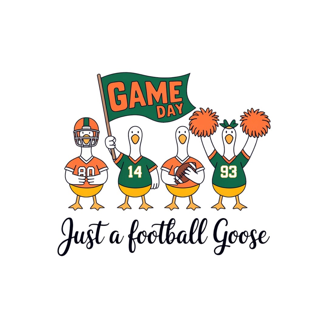Retro American Football Goose PNG, Funny Game Day Goose Design, Fall ...