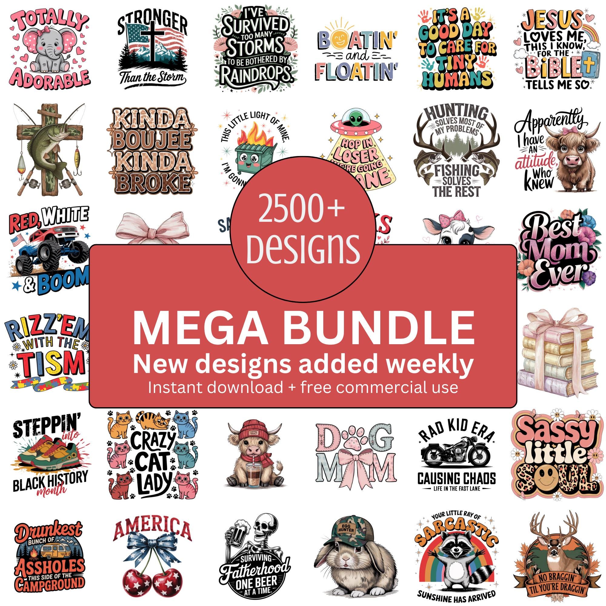 Mega Sublimation Bundle, Sublimation PNG for Shirts, Trending PNG ...