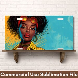 Afro Women PNG for Sublimation Bundle License Plate Sublimation Design ...