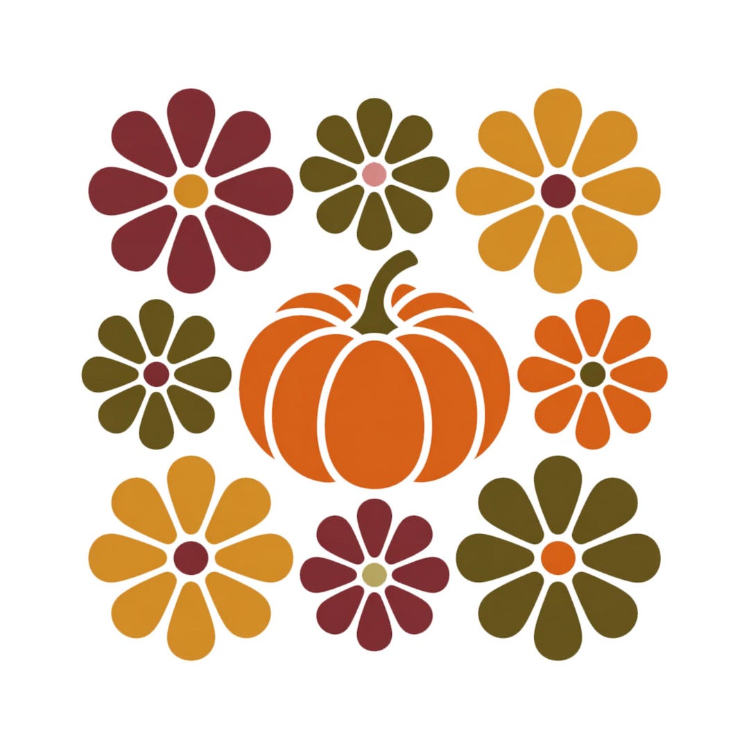 Boho Floral Fall PNG, Pumpkin Season PNG, Fall Pumpkin Sublimation ...