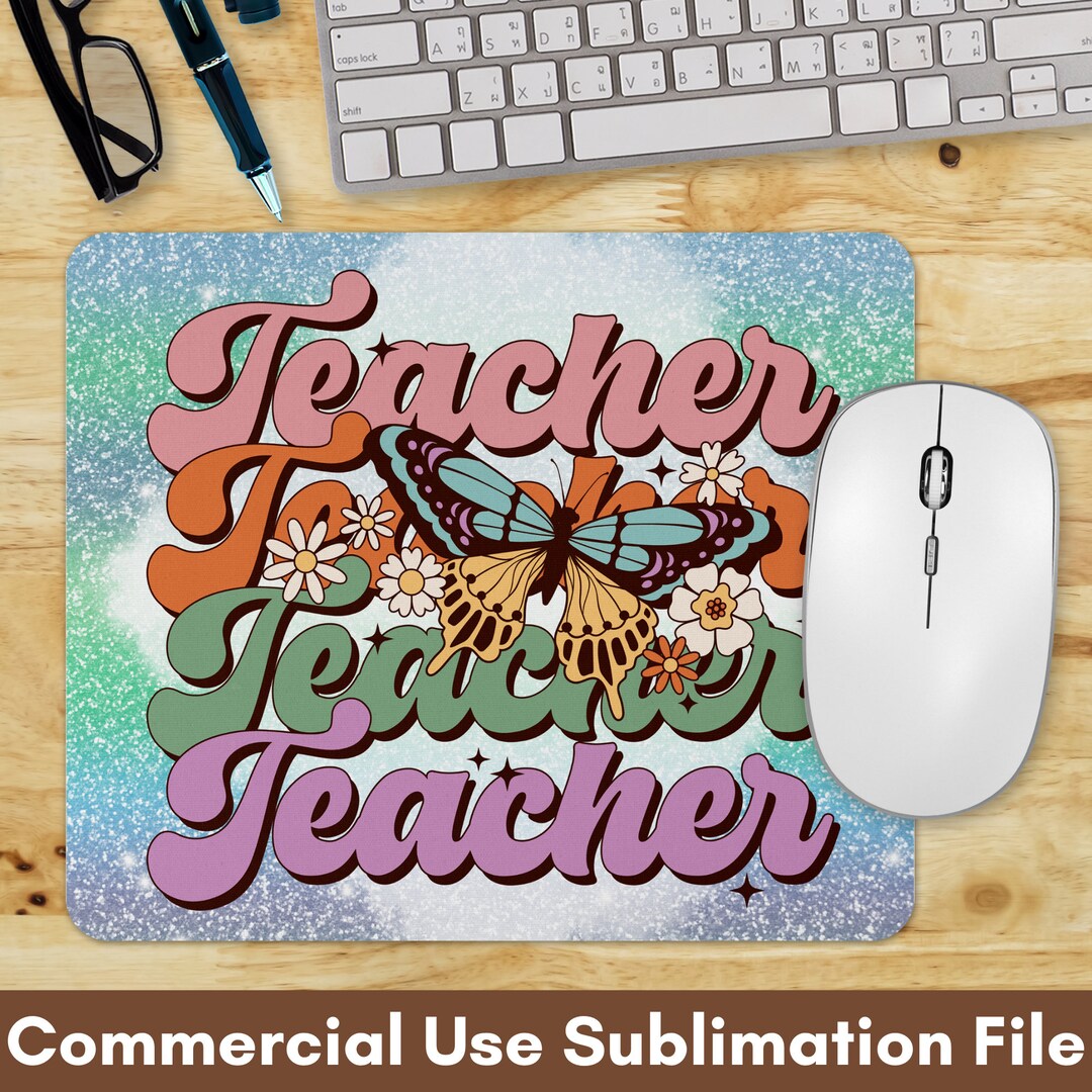 Teacher PNG Sublimation Files Teacher Mouse Pad Sublimation Designs ...