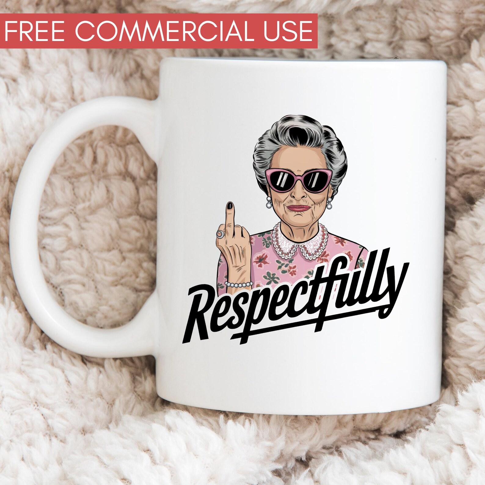 Respectfully PNG Middle Finger PNG Trendy Vintage Retro Housewife Funny ...