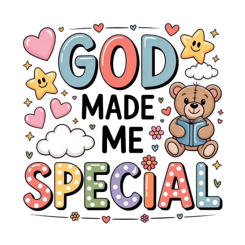 Christian PNG, Sublimation God Made Me Special Cut File Little Boys ...