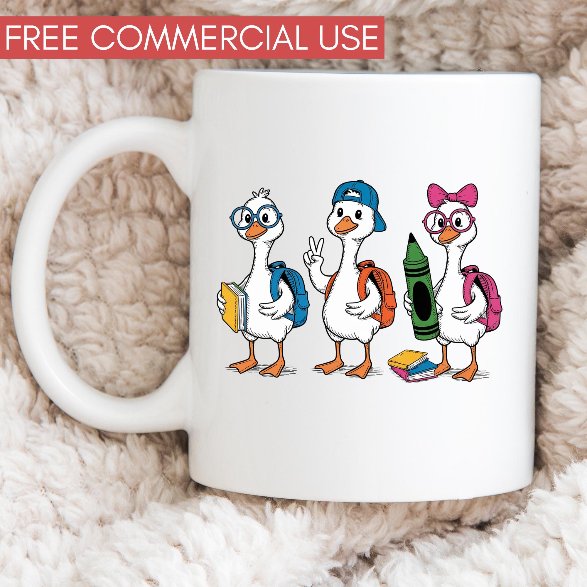 Goose Back to School PNG, Kindergarten Goose, Back to School Goose PNG ...