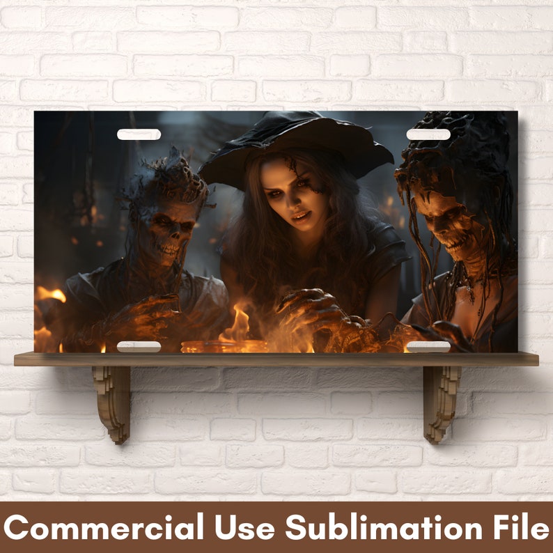 3D Halloween PNG License Plate Sublimation Design, Instant Digital ...