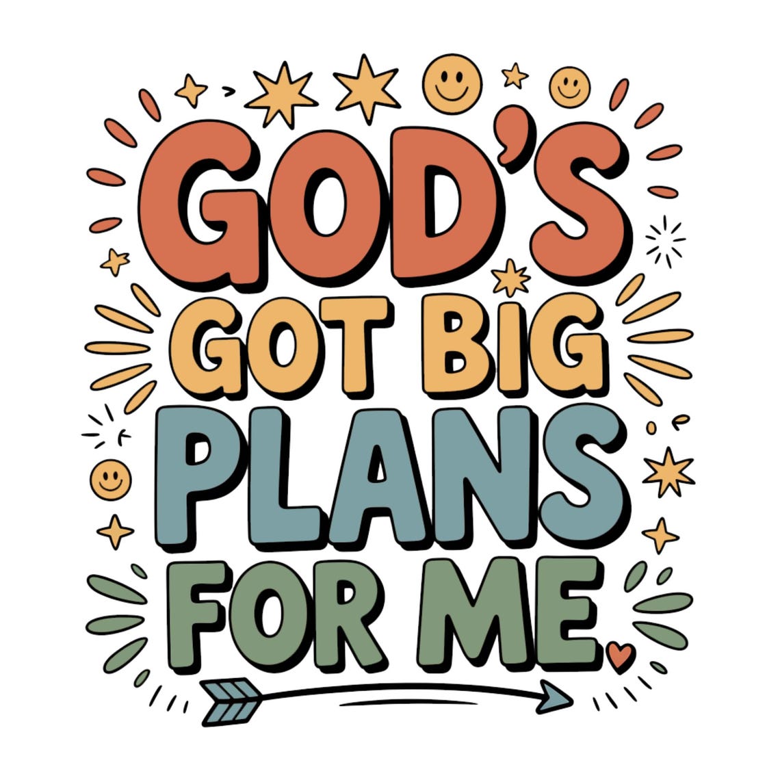 God's Got Big Plans Christian Kid PNG, Sublimation File, Little Boy ...