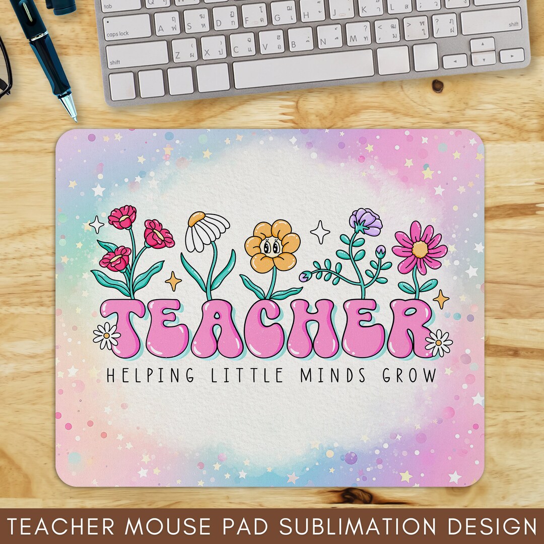Groovy Teacher Mouse Pad PNG, Teacher PNG Sublimation Files, Teacher ...