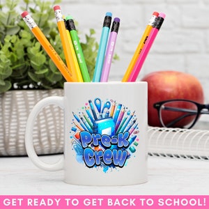 Back to School PNG Mug Design, Pre K School PNG, Teacher PNG File ...