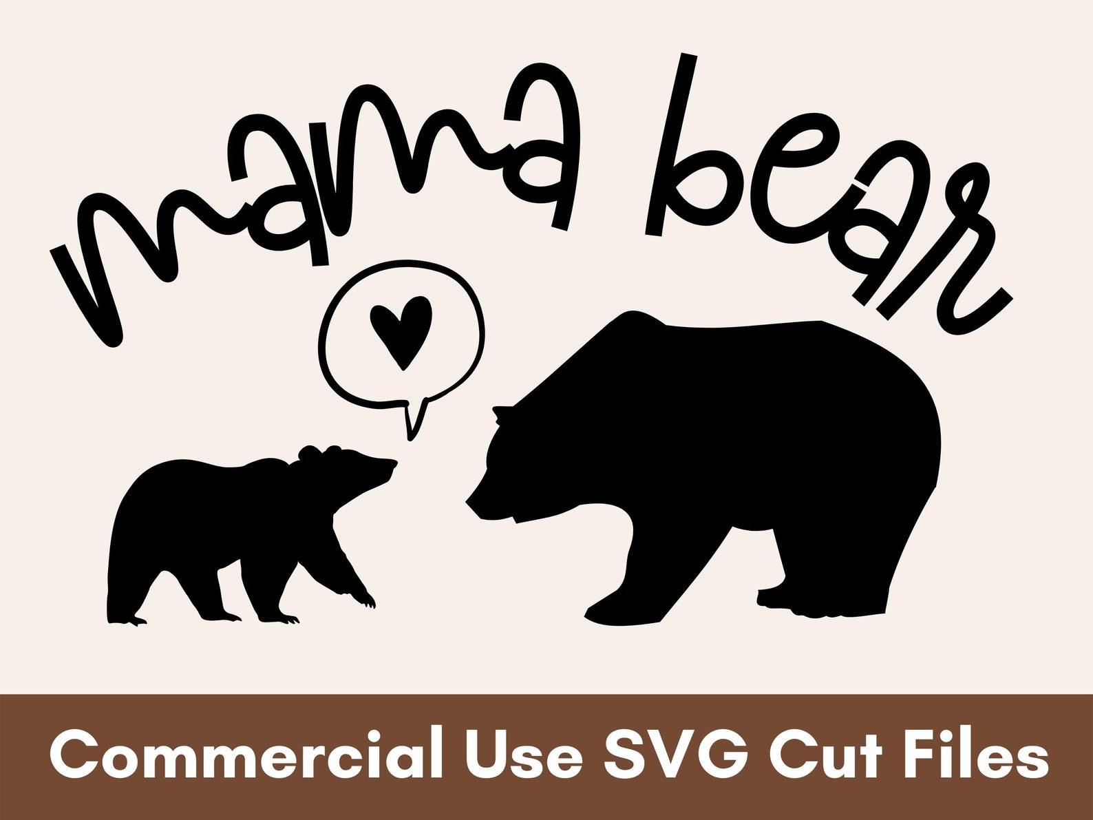 Mama Bear SVG, Baby Bear SVG, Bear Family SVG, Mama Bear Cut File, Mama ...