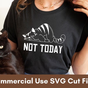 Not Today Cat SVG - Etsy
