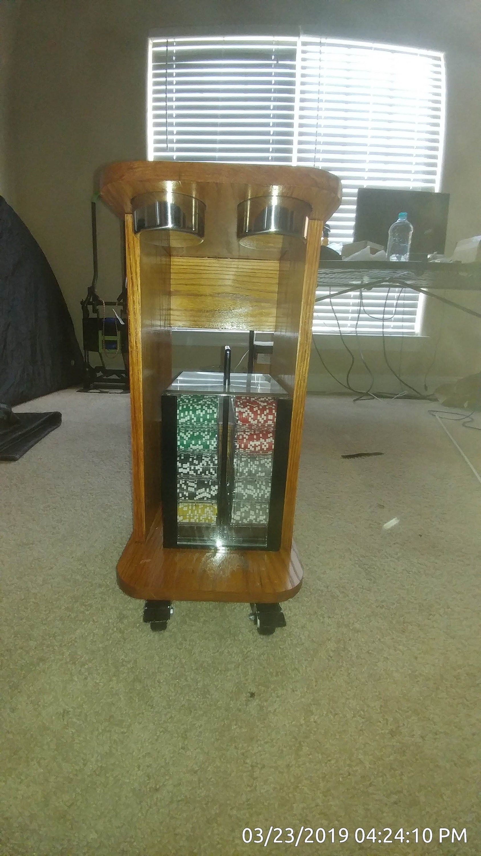 Handcrafted Oak Drink Cart Poker Side Table - Etsy