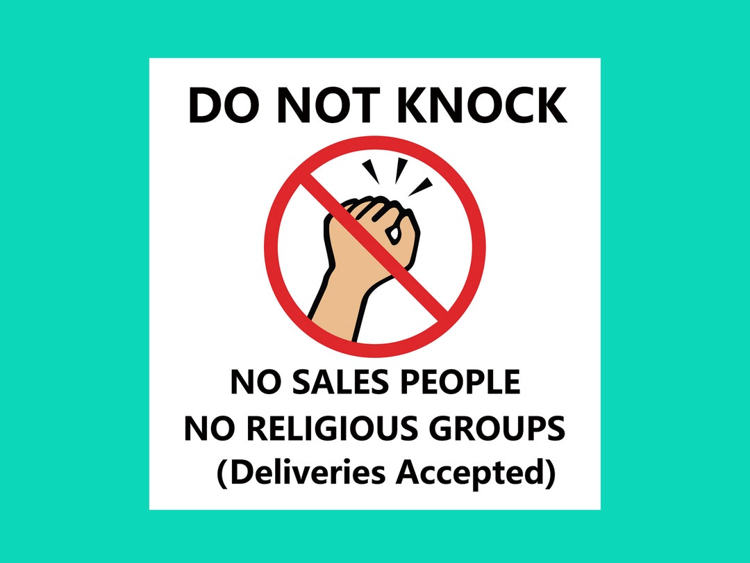 Do Not Knock Sign for Home Self Adhesive Tape Door Sign - Etsy Australia