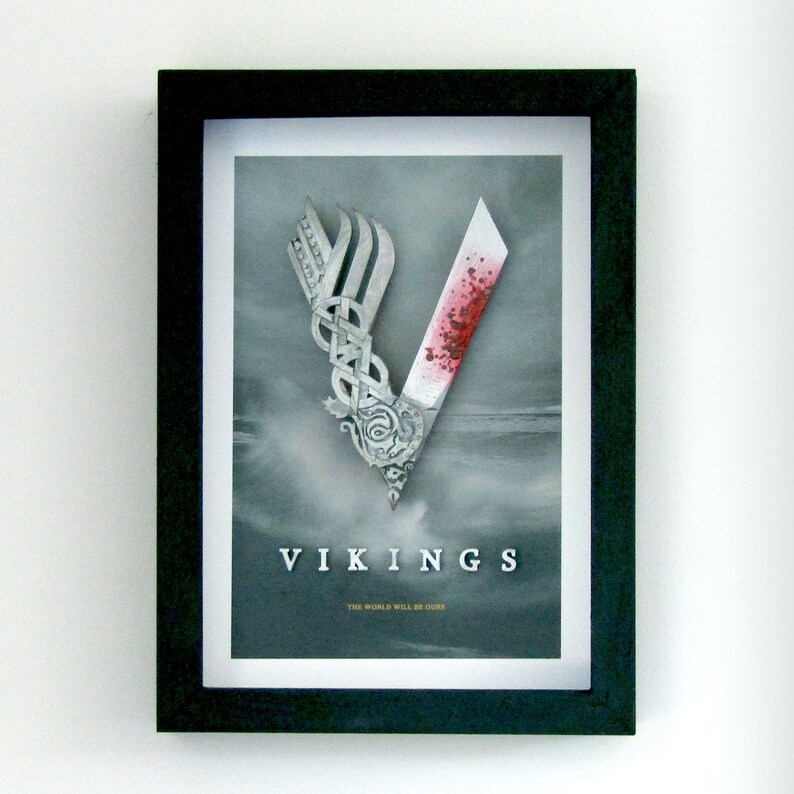 Wikinger 3D gedruckt Wandkunst mit Rahmen | Etsy