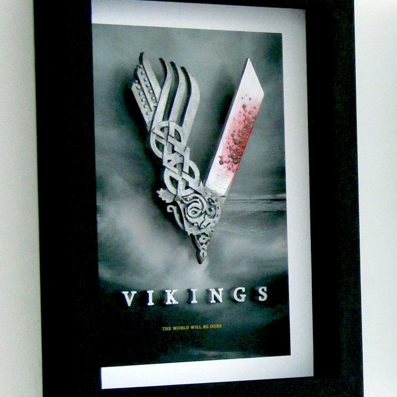 Wikinger 3D gedruckt Wandkunst mit Rahmen | Etsy