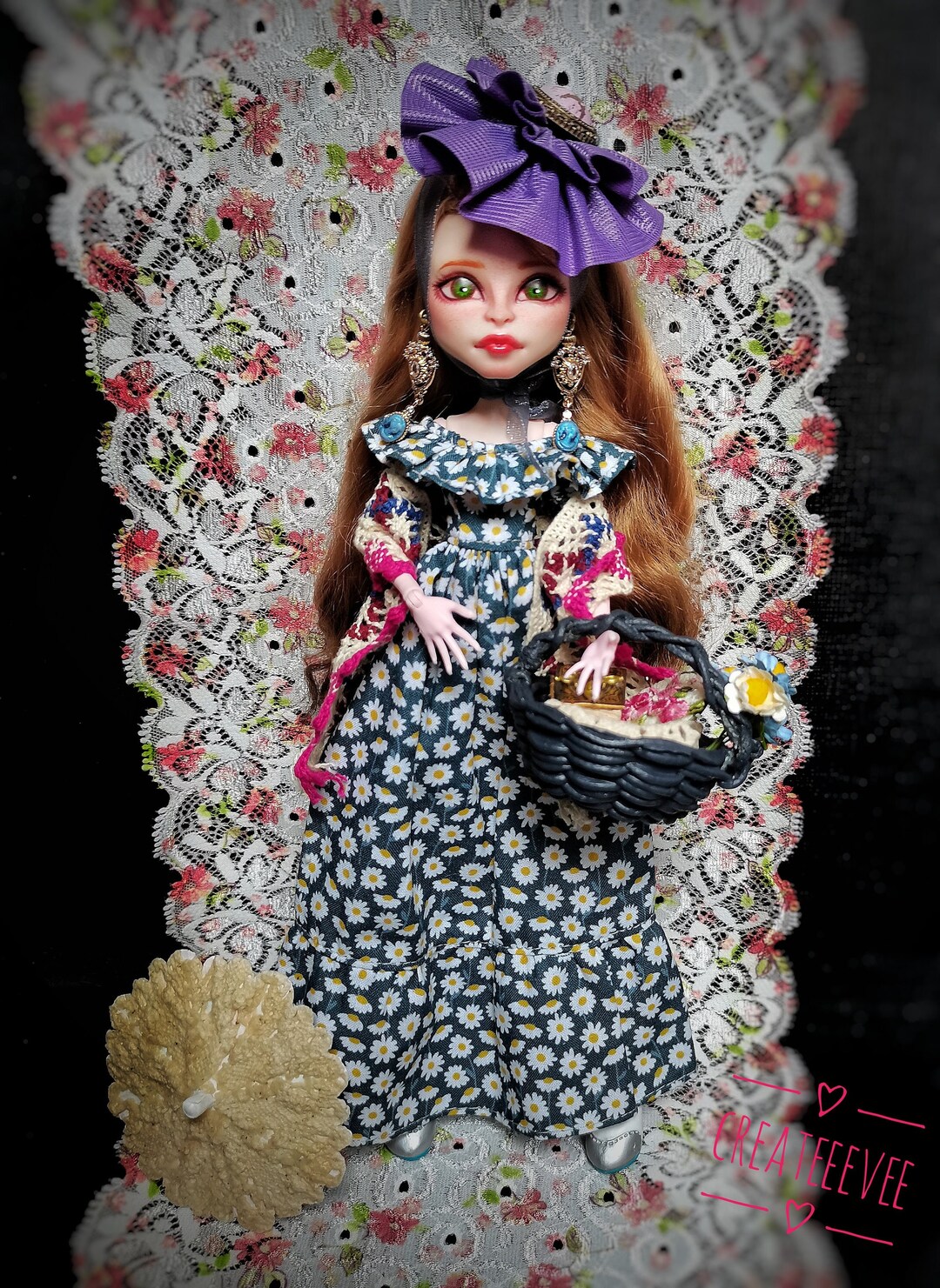 Ooak Monster High Custom Doll Viperine Gorgon 19th-century English ...