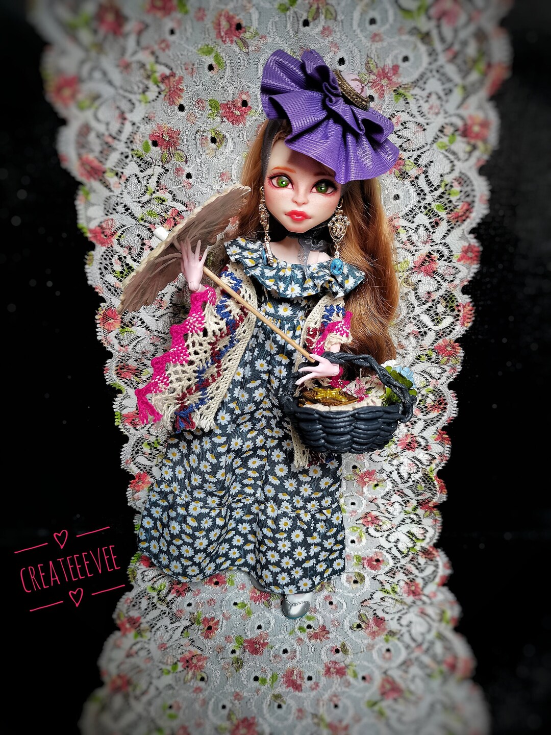 Ooak Monster High Custom Doll Viperine Gorgon 19th-century English ...