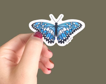 Blue Butterfly Sticker - Version 1 - Etsy