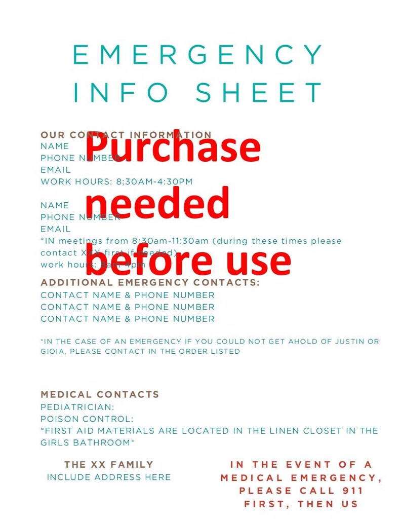 Nanny & Caregiver Handbook Template - Etsy