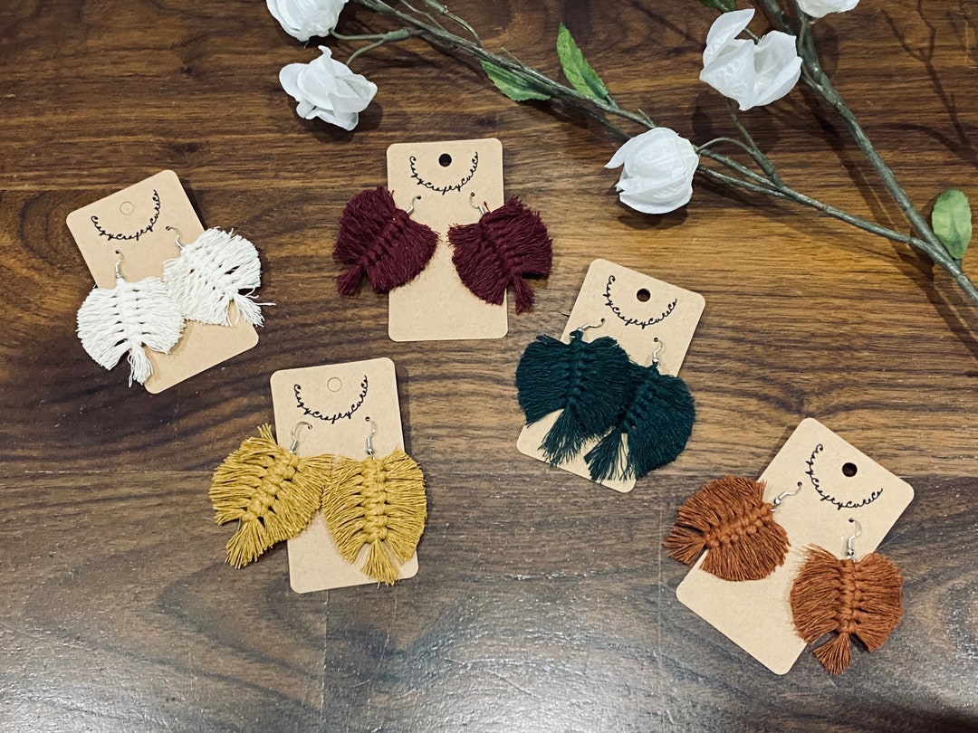 Macramé Earrings - Etsy