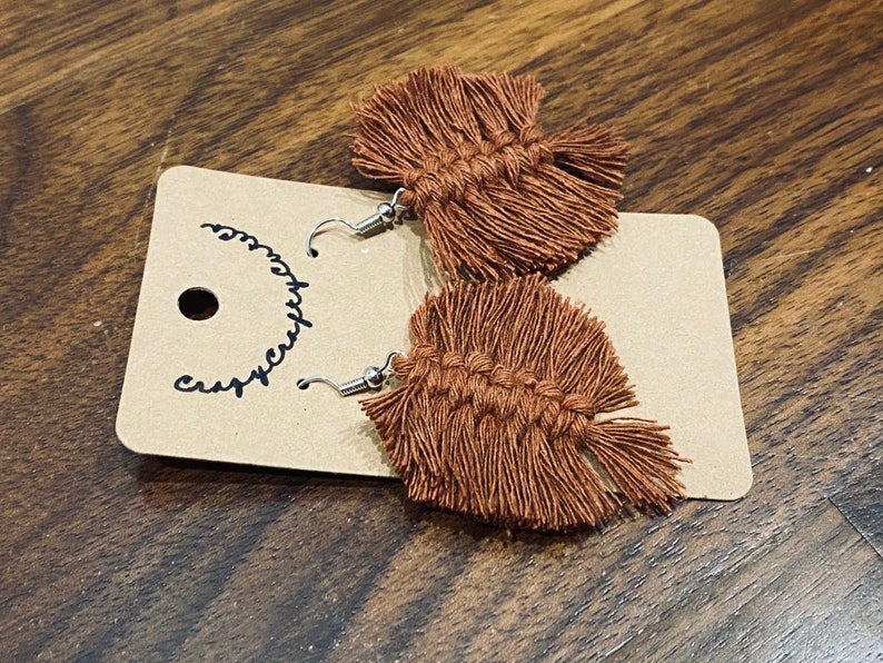 Macramé Earrings - Etsy