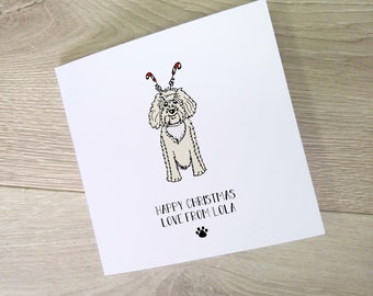 Cavapoo Christmas Card - Etsy