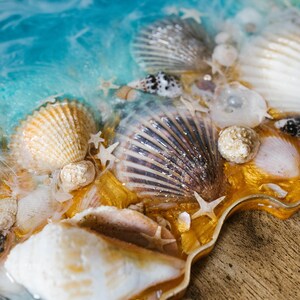 Large Luxurious Ocean Shell Embellished Serving Tray . - Etsy