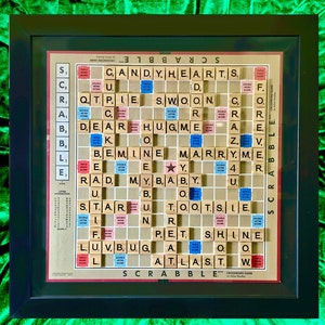 STOCK DESIGN SCRABBLE Board (framed) - Candy Hearts - Etsy