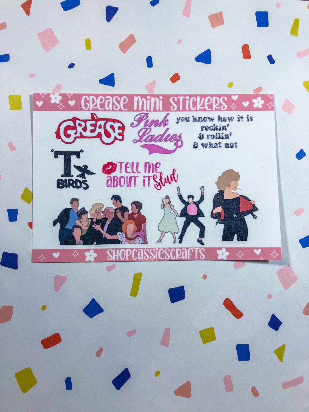 Grease Mini Sticker Sheets //vinyl Decal//laptop/water Bottle ...
