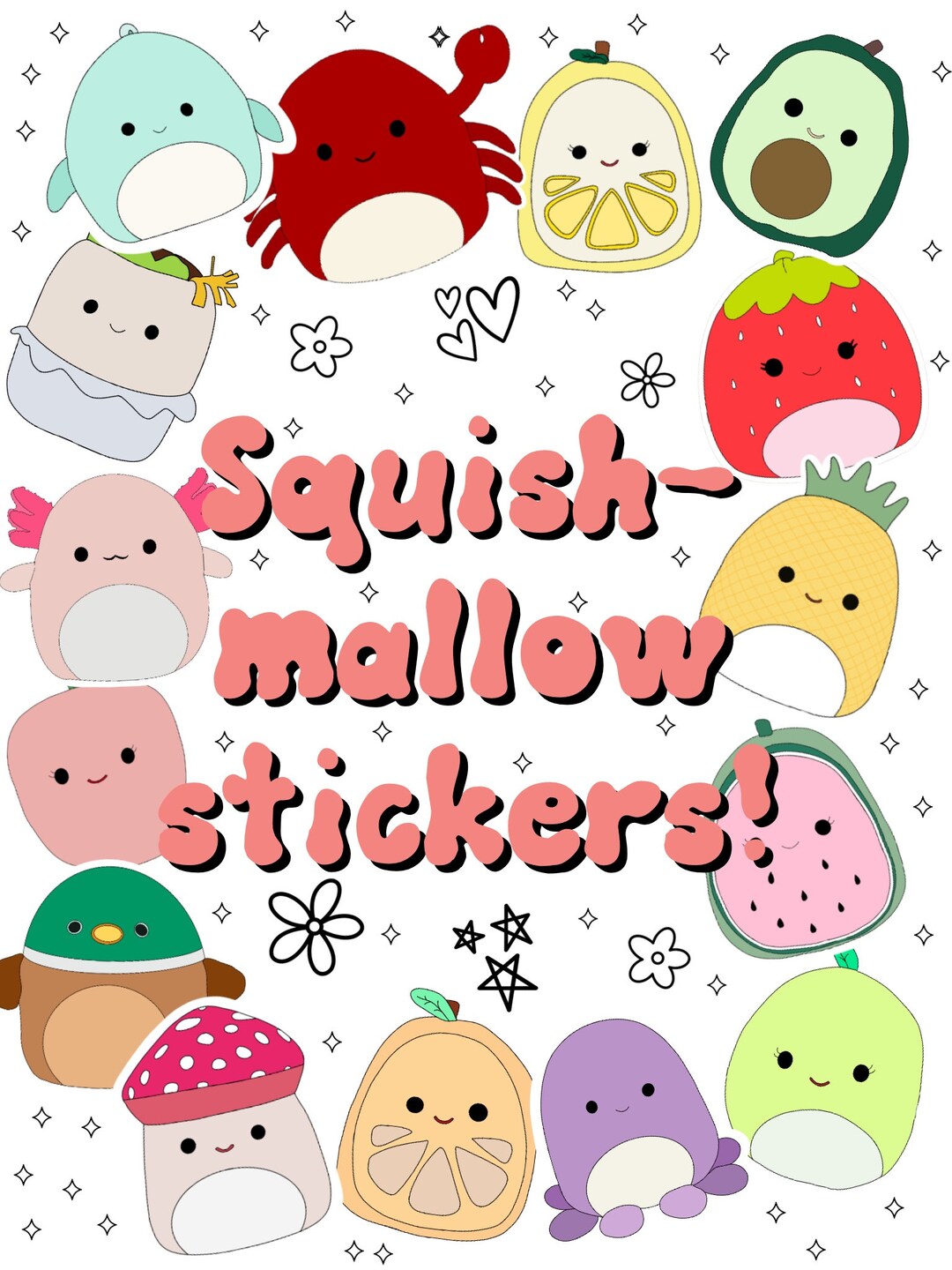 Squishmallow Stickers - Etsy