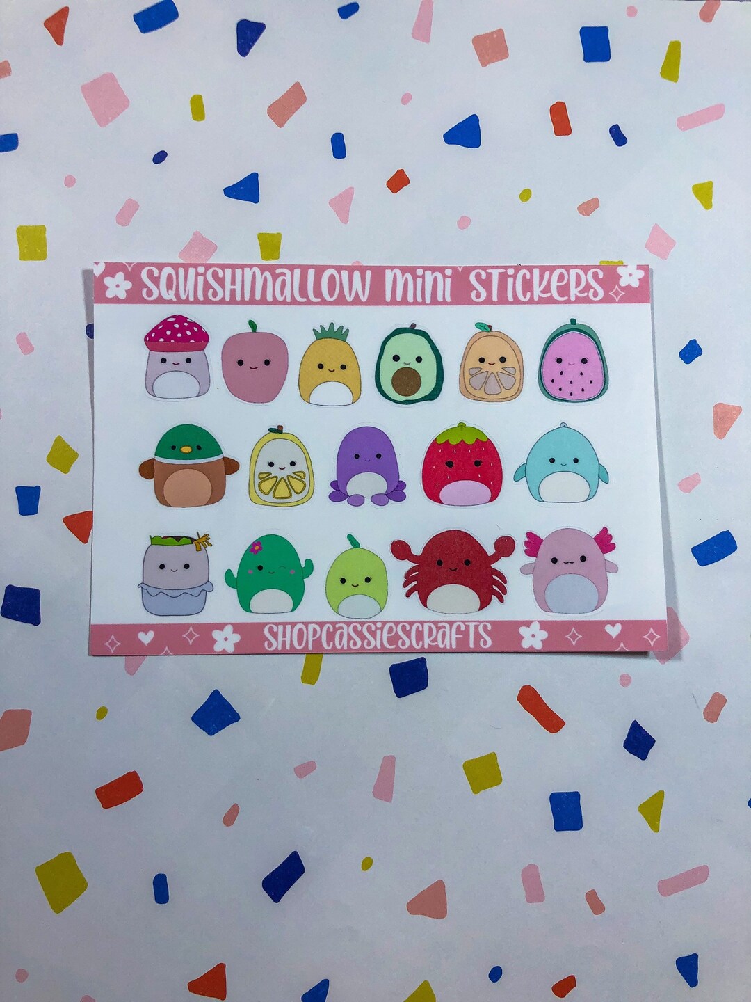 Squishmallow Mini Sticker Sheets //vinyl Decal//laptop/water Bottle ...