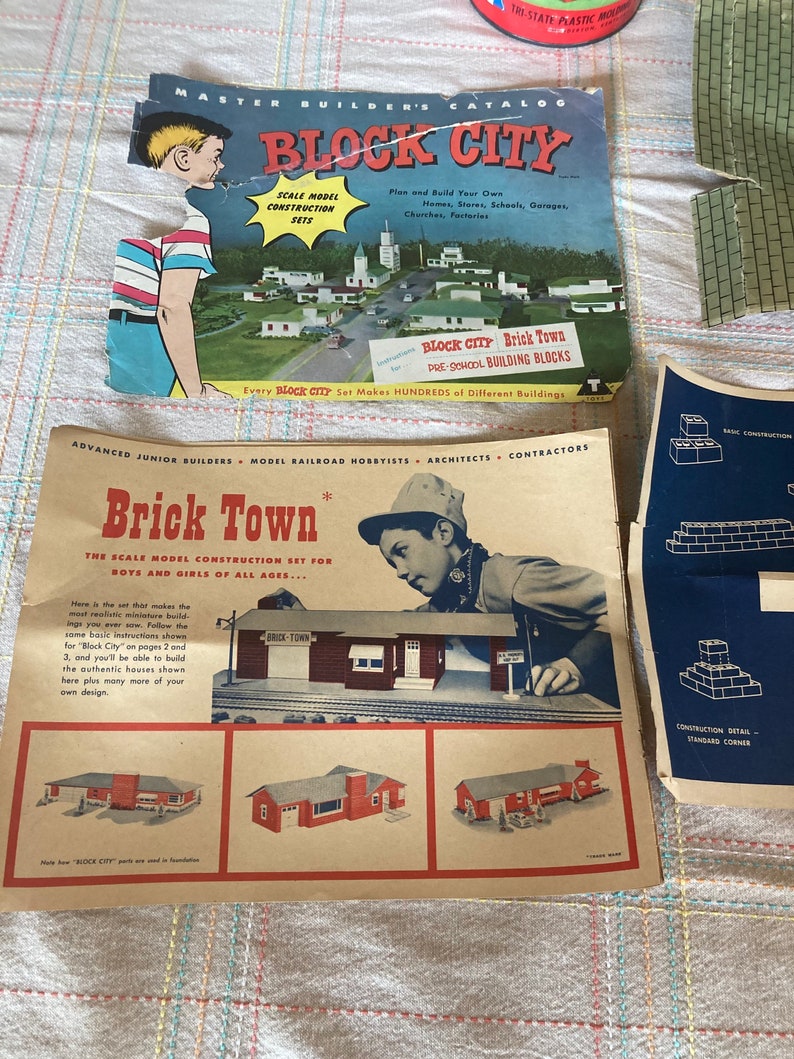 Vintage 1950's Block City Plastic Building Blocks Set B500 - Etsy