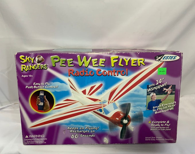 Vintage Estes Sky Rangers Pee Wee Flyer Radio Control Airplane Toy- NEW ...