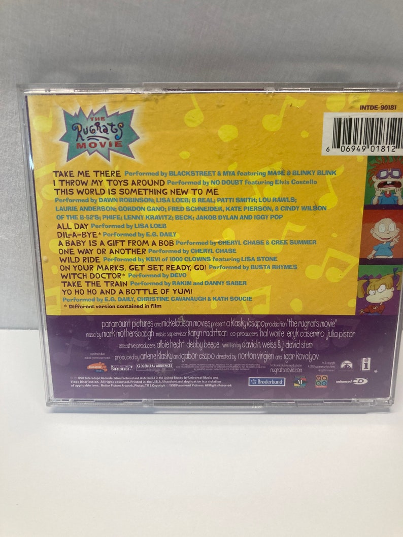 Vintage 1990's Nickelodeon RUGRATS the Movie CD Soundtrack - Etsy