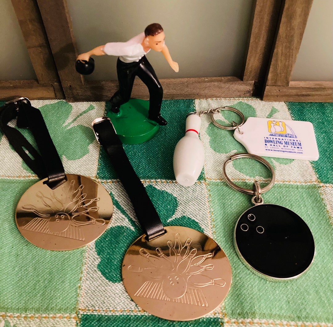 Lot of Vintage Bowling Memrobilia Keychains Etc - Etsy